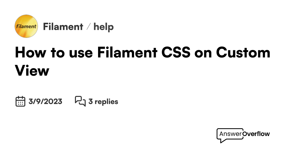 How To Use Filament Css On Custom View Filament