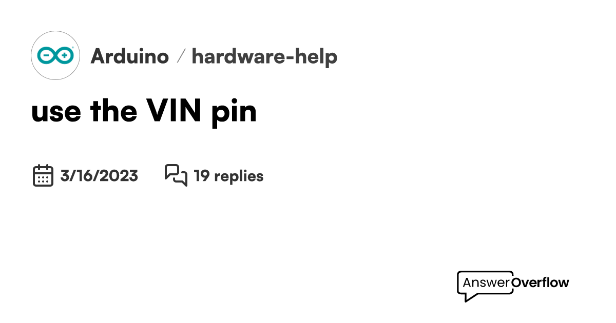 use the VIN pin - Arduino