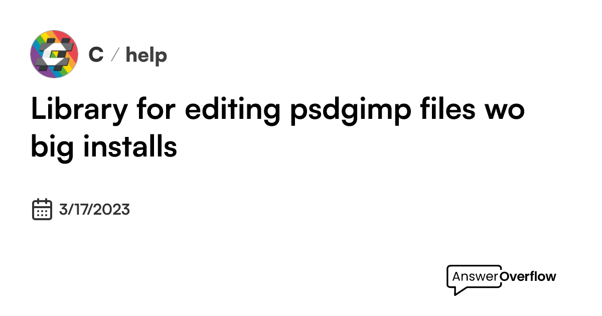 Library for editing psd/gimp files w/o big installs - C#
