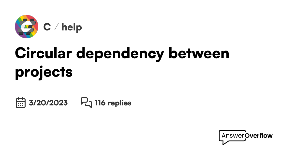Circular dependency between projects - C#