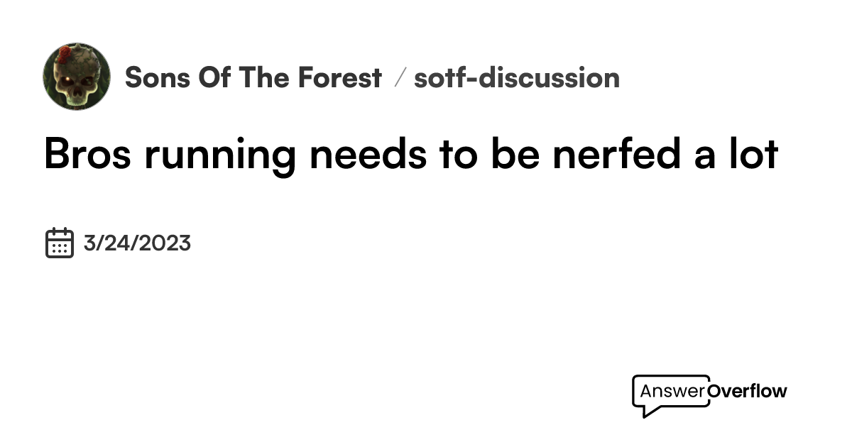Bro's running needs to be nerfed a lot - Sons Of | The Forest