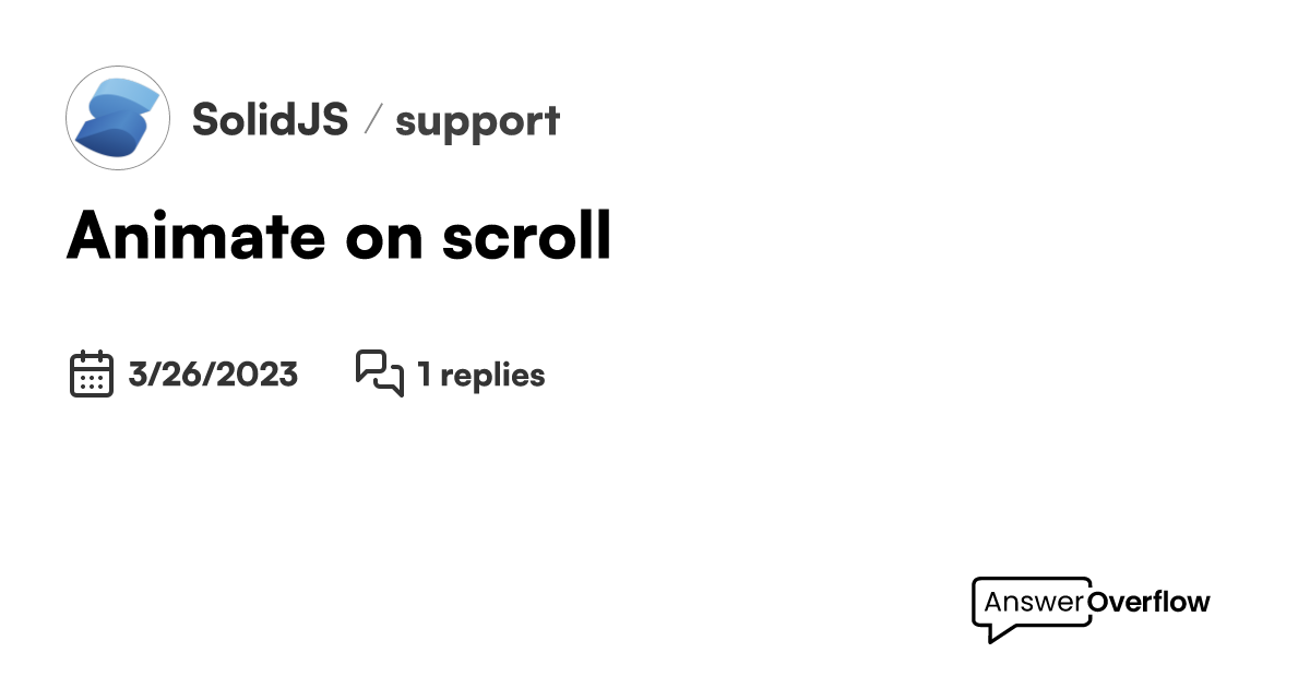 Animate on scroll - SolidJS