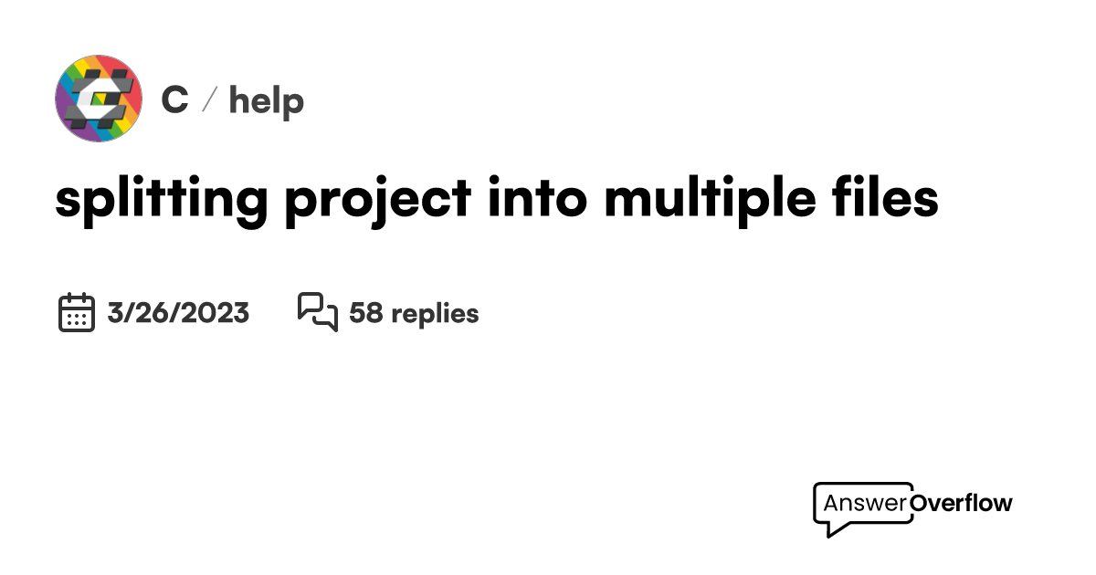 splitting project into multiple files - C#