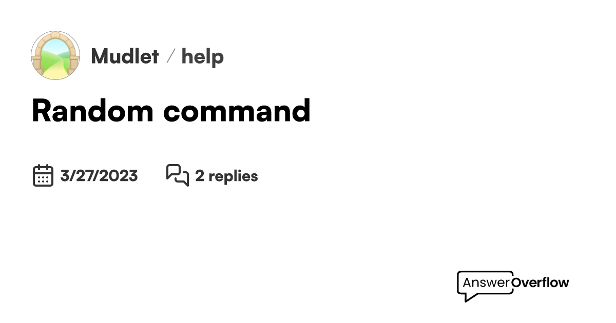Random command - Mudlet