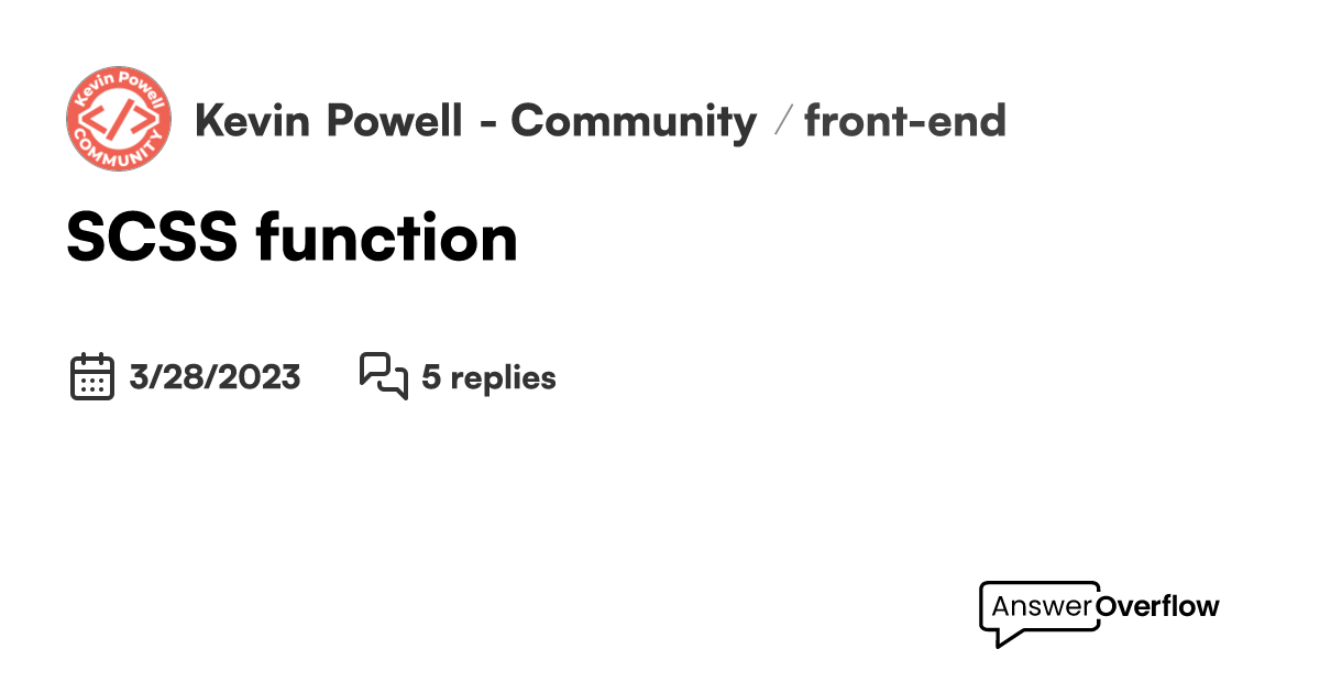 SCSS function - Kevin Powell - Community