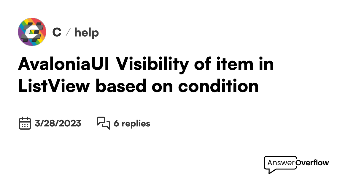[AvaloniaUI] Visibility of item in ListView based on condition - C#