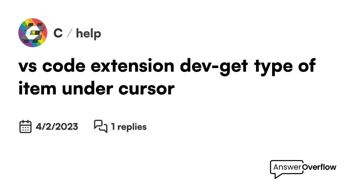 vs code extension dev-get type of item under cursor - C#