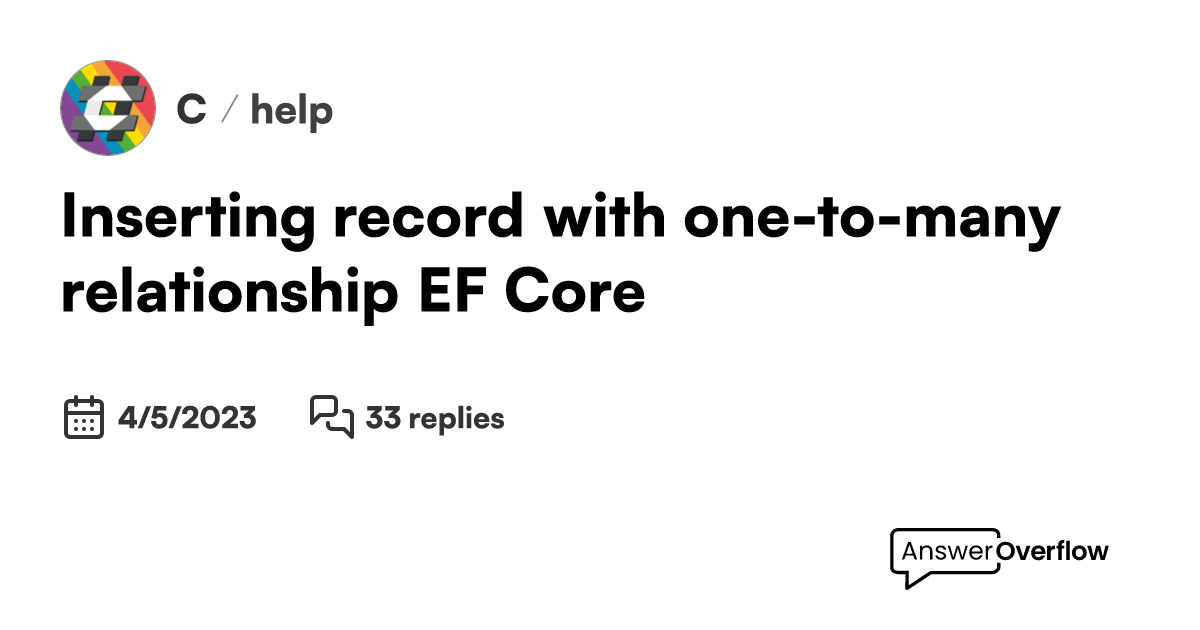 Inserting record with one-to-many relationship EF Core - C#