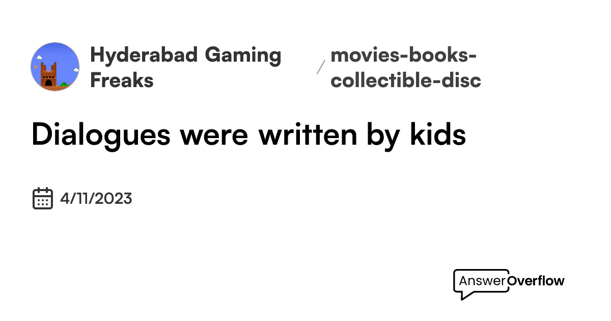Dialogues were written by kids - Hyderabad Gaming Freaks!🎮🇮🇳