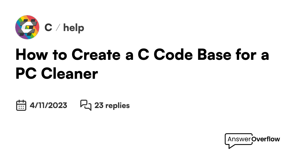 How to Create a C# Code Base for a PC Cleaner - C#