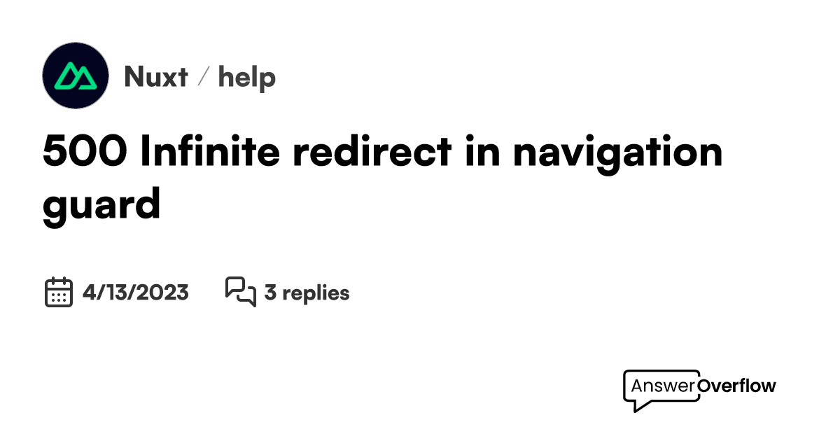 500 Infinite redirect in navigation guard - Nuxt