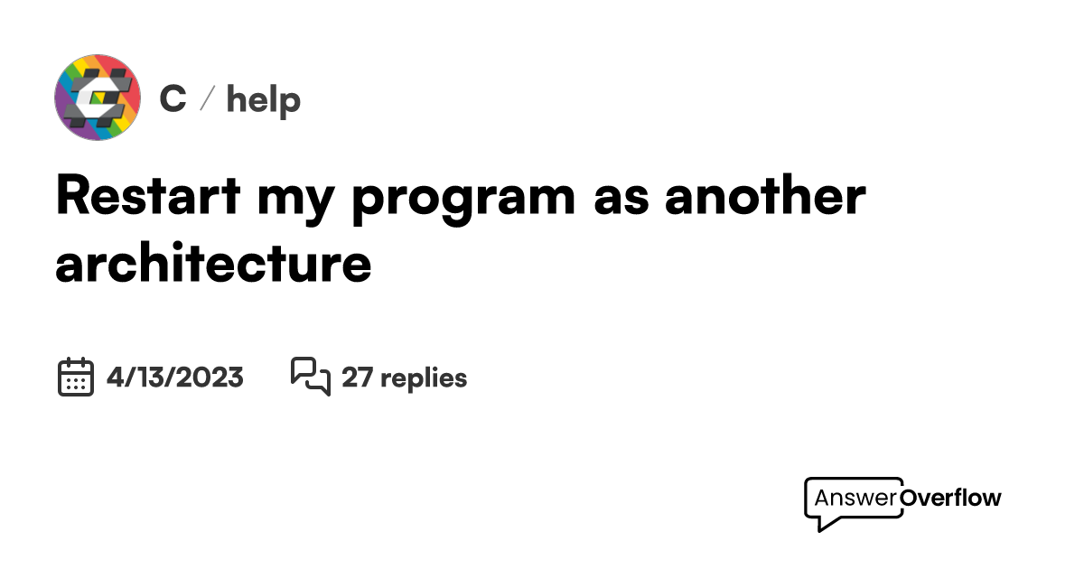 Restart my program as another architecture - C#