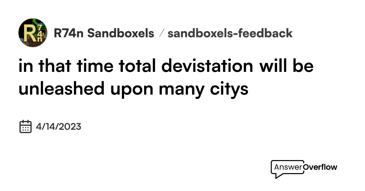 in that time total devistation will be unleashed upon many citys - 🚨 ...