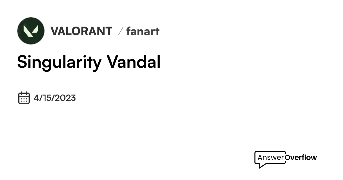 Singularity Vandal?🌌 - VALORANT