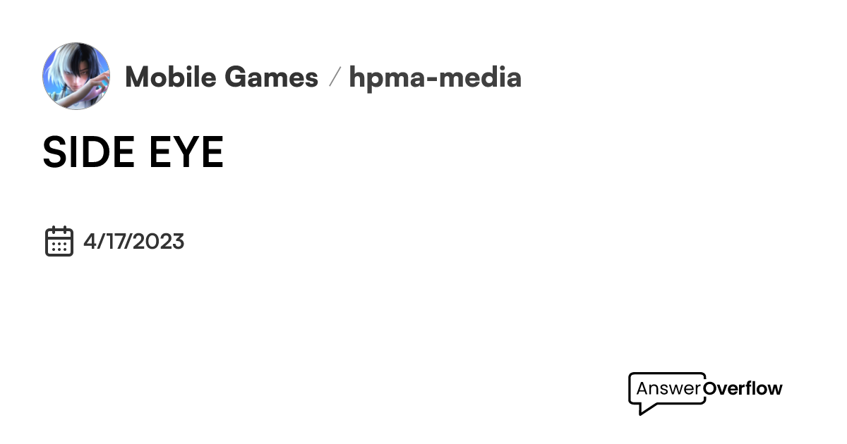 SIDE EYE. - Mobile Games