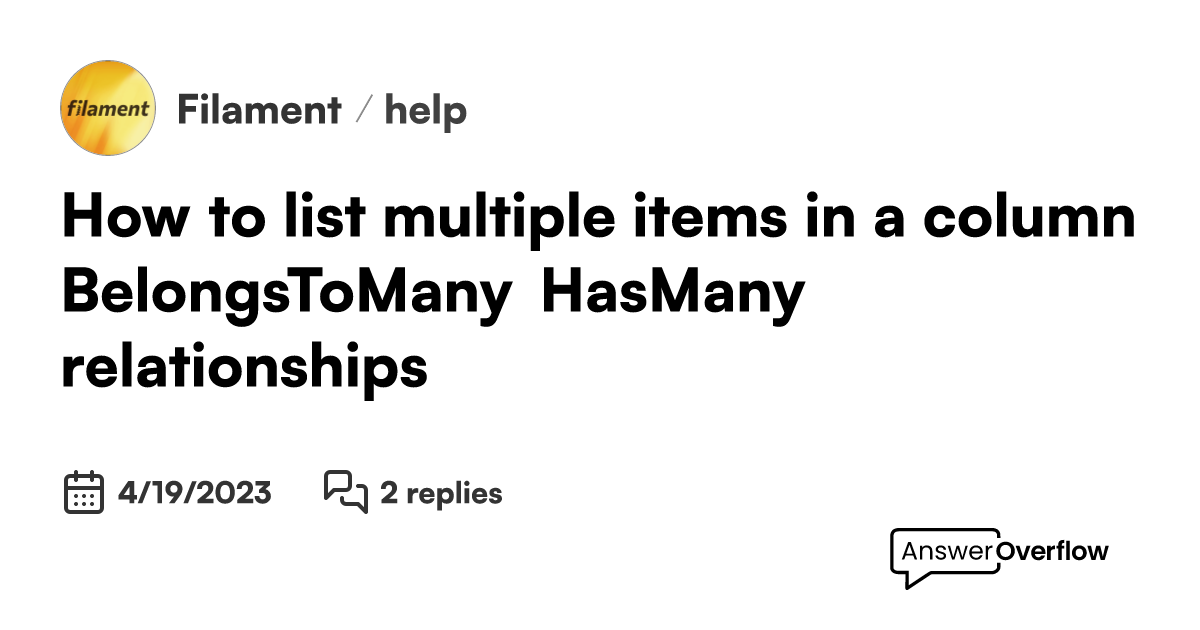 How to list multiple items in a column? (BelongsToMany & HasMany relationships) - Filament