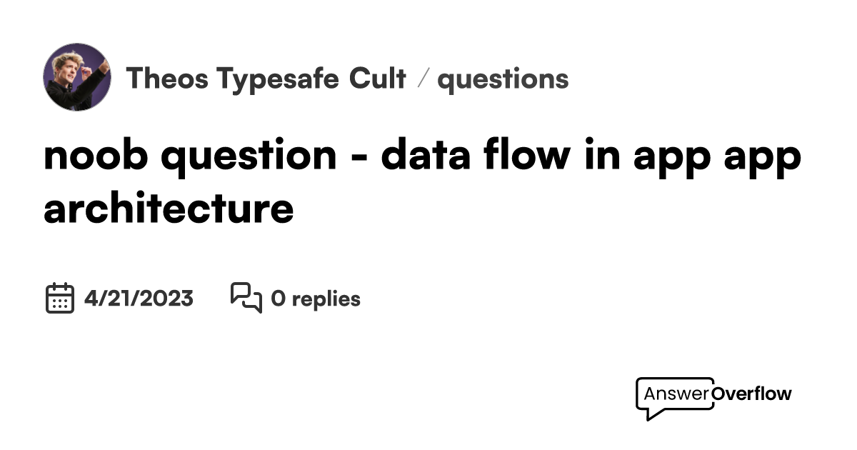 noob question - data flow in app / app architecture - Theo's Typesafe Cult