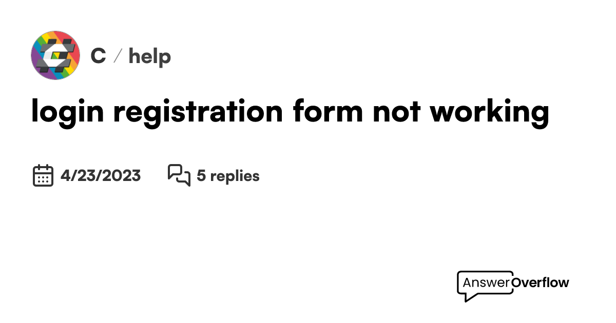 login registration form not working - C#