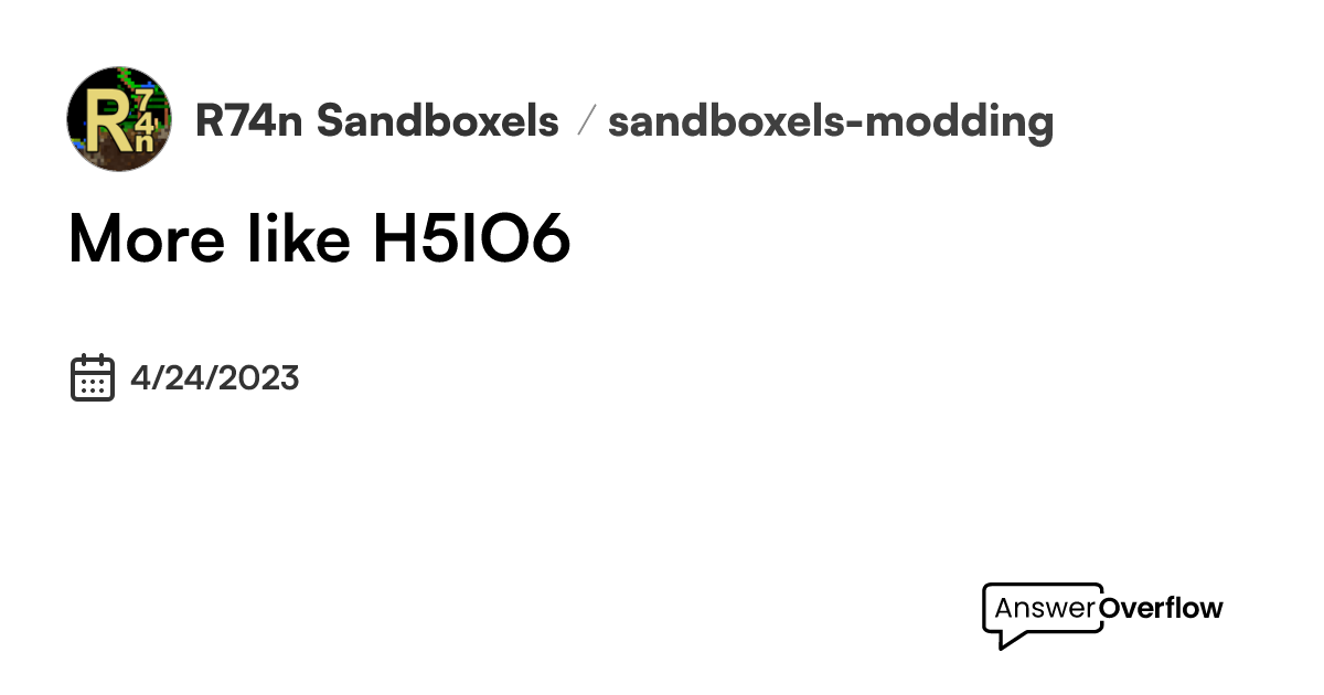 More Iike H5IO6 - 🚨 R74n / Sandboxels