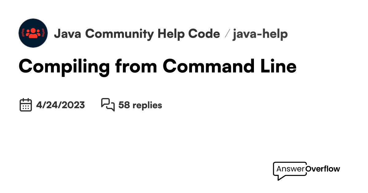 Compiling From Command Line Java Community Help Code Learn
