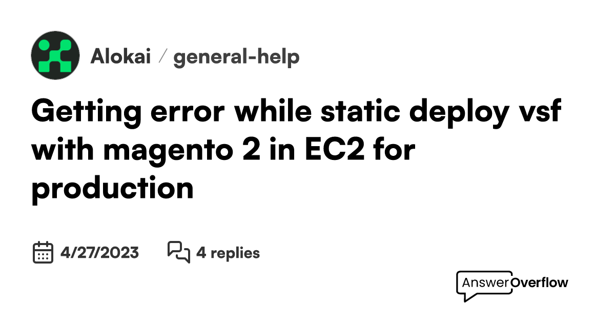 Getting error while static deploy vsf with magento 2 in EC2 for production , - Alokai