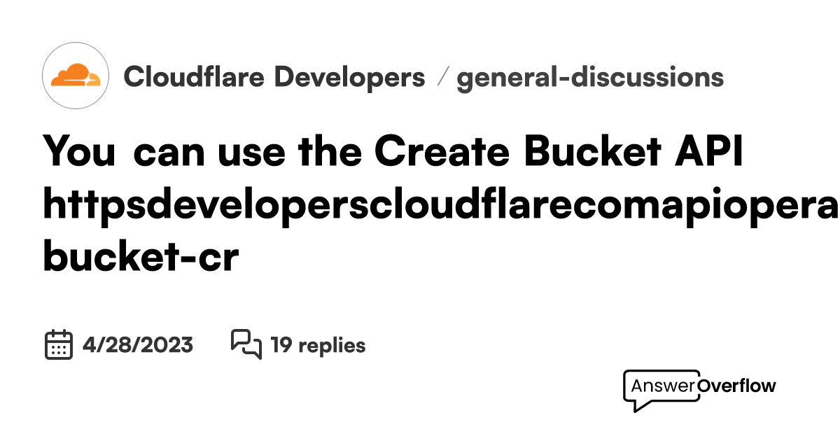 You can use the `Create Bucket` API: https://developers.cloudflare.com/api/operations/r-2-bucket ...