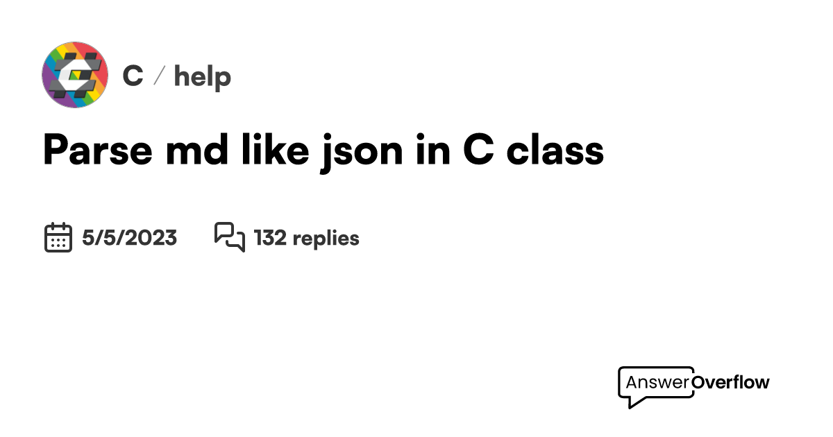 Parse .md like .json in C# class - C#