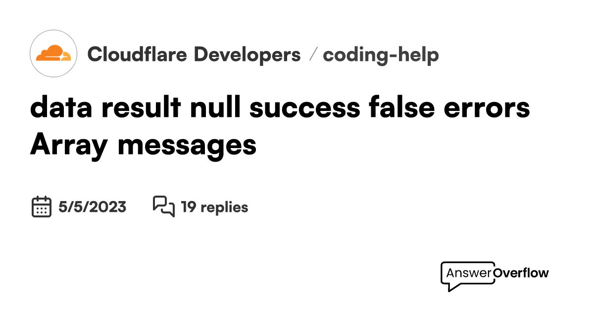 Data Result Null Success False Errors Array Messages