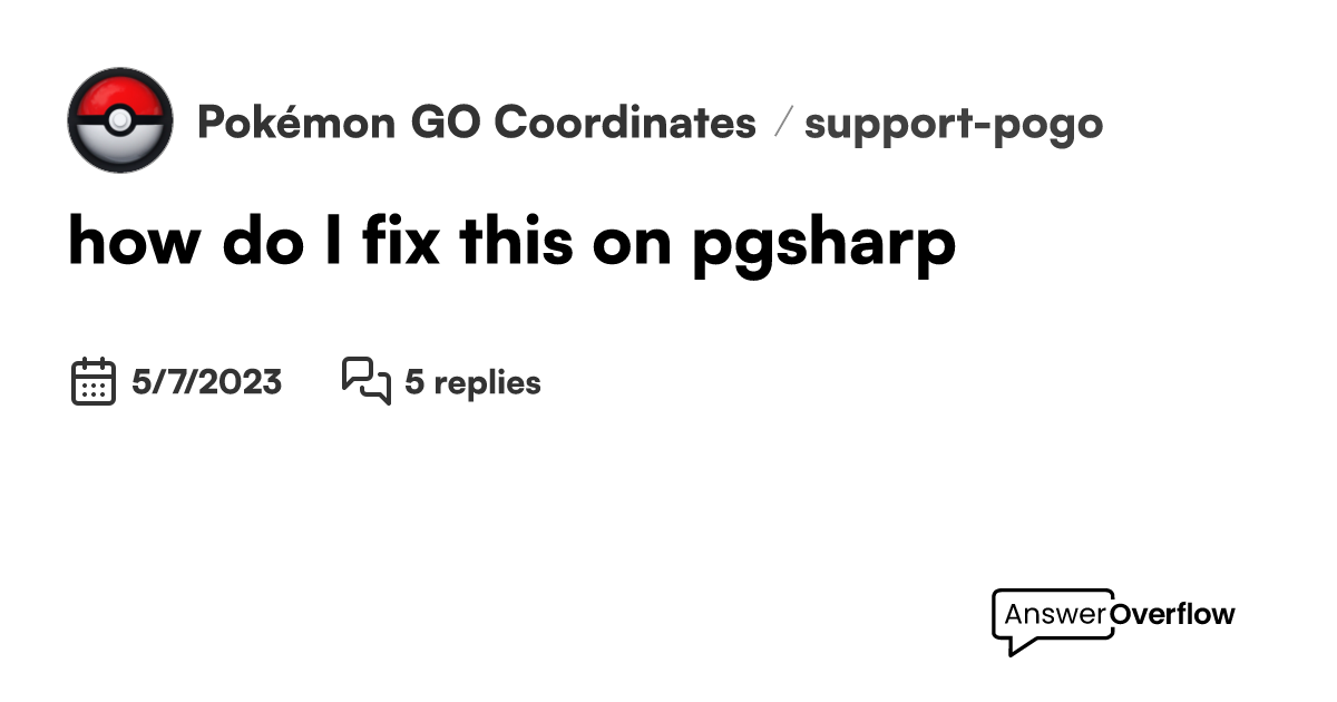 How Do I Fix This On Pgsharp Pokémon Go Coordinates