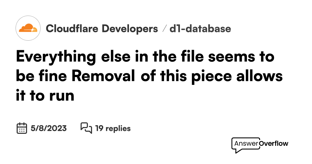 Everything else in the file seems to be fine. Removal of this piece allows it to run ...