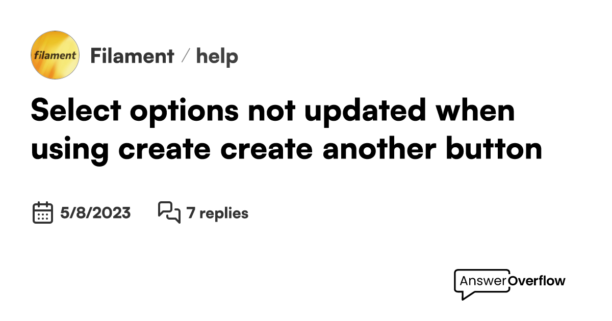 Select Options Not Updated When Using Create And Create Another Button