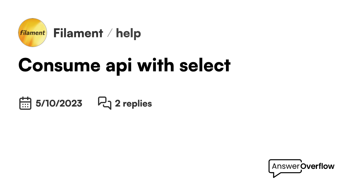 Consume Api With Select Filament 