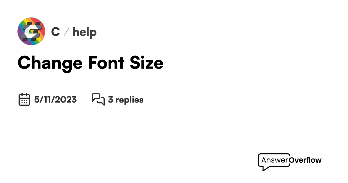 Change Font Size? - C#