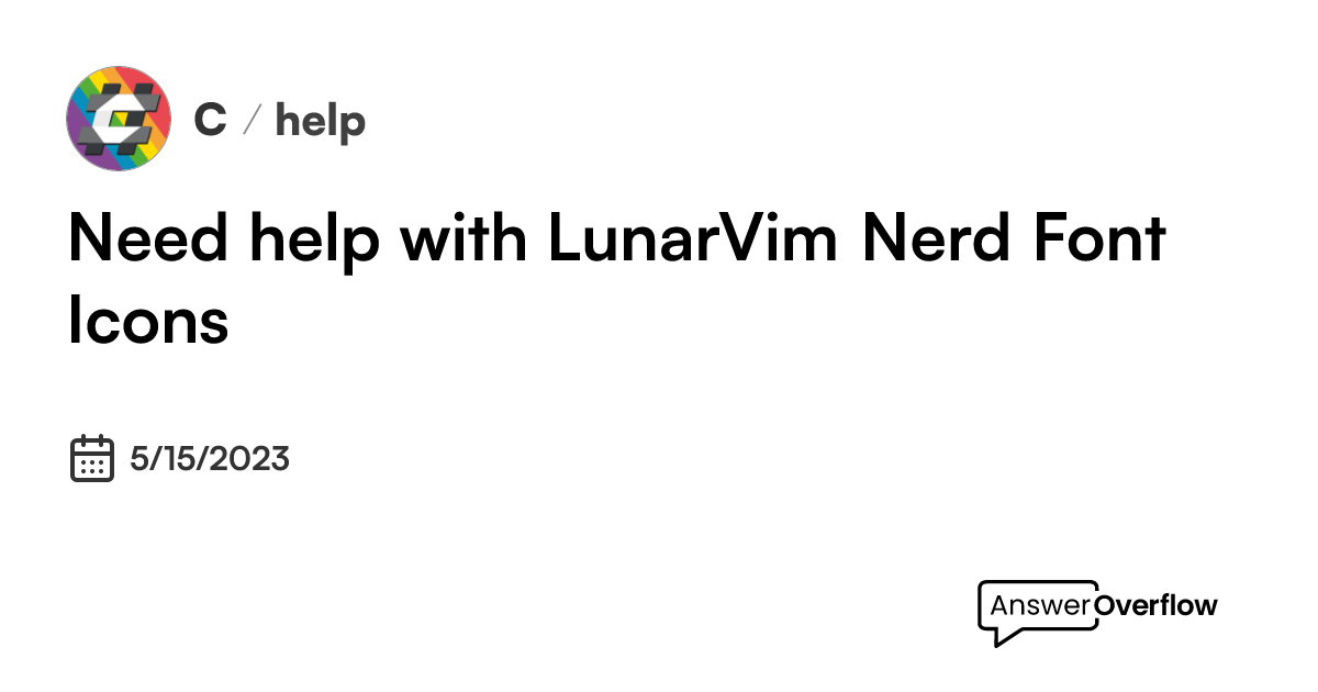 Need help with LunarVim Nerd Font Icons - C#
