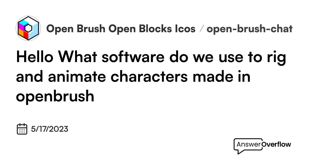 Hello. What software do we use to rig and animate characters made in ...