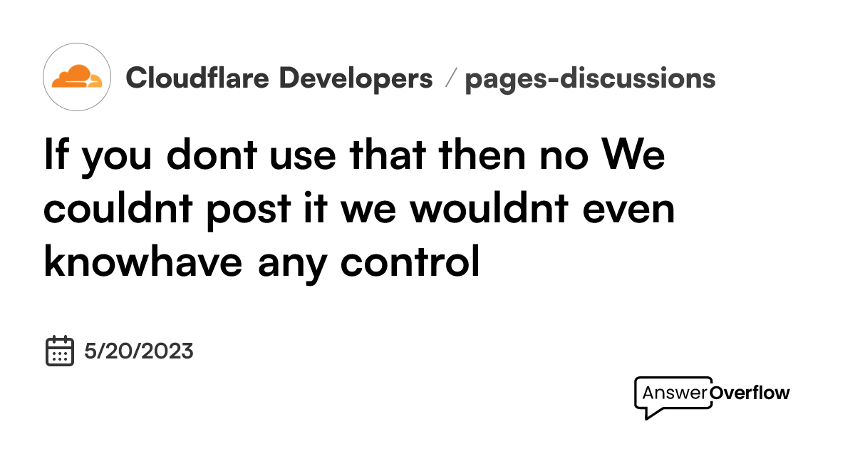 If you don't use that, then no. We couldn't post it (we wouldn't even know/have any control ...