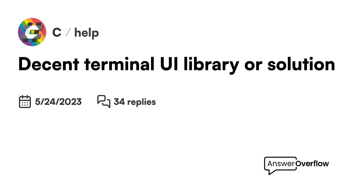 Decent terminal UI library or solution - C#