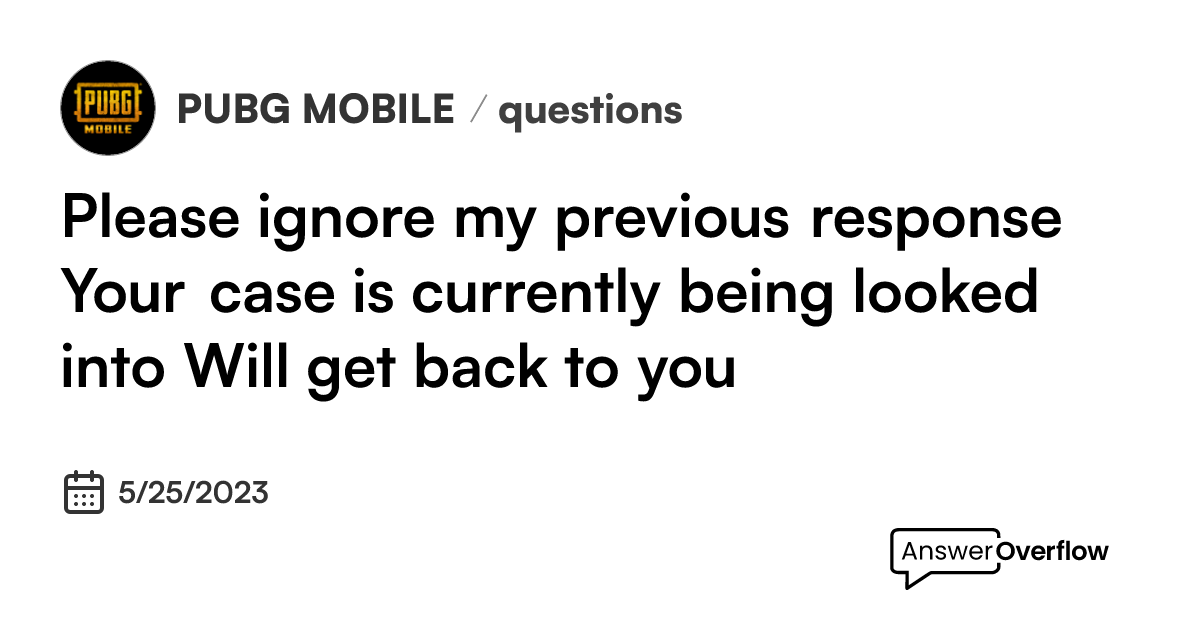 Please ignore my previous response. Your case is currently being looked ...