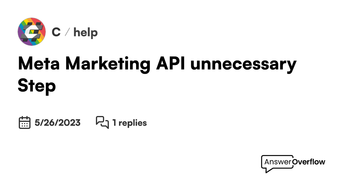 Meta Marketing API unnecessary Step - C#