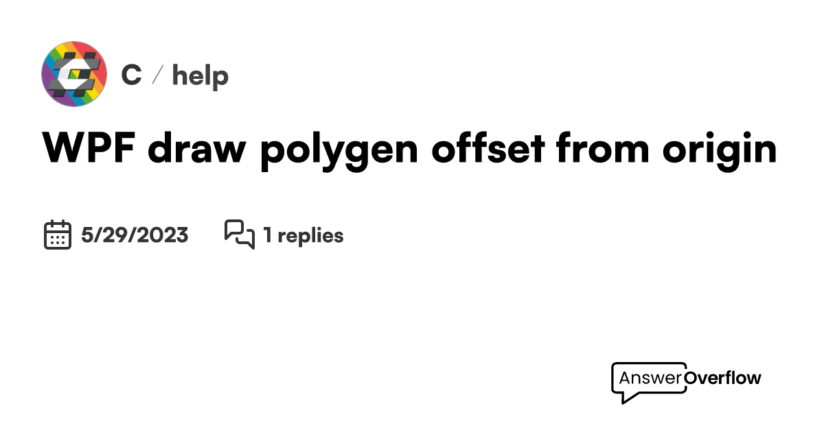 WPF: draw polygen offset from origin - C#