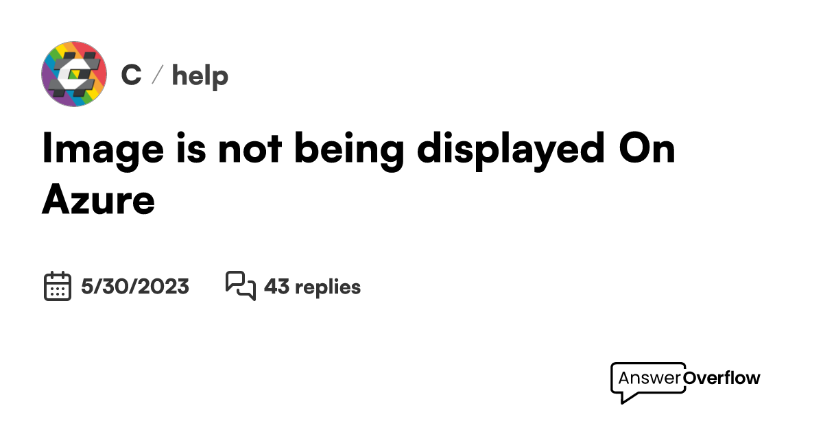 Image is not being displayed On Azure - C#