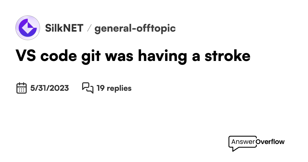 VS code git was having a stroke - Silk.NET