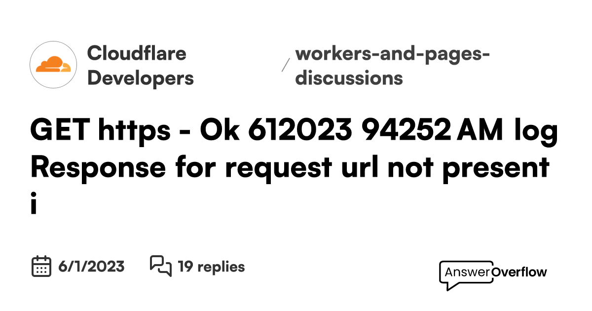 GET https://... - Ok @ 6/1/2023, 9:42:52 AM (log) Response for request url: ... not present in ...