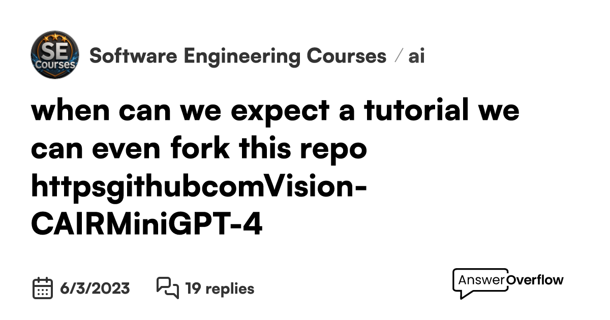 when can we expect a tutorial, we can even fork this repo https://github.com/Vision-CAIR/MiniGPT ...