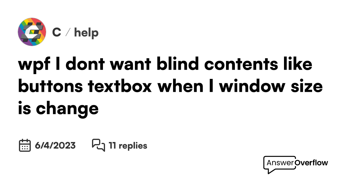 wpf : I don't want blind contents like buttons textbox when I window size is change - C#