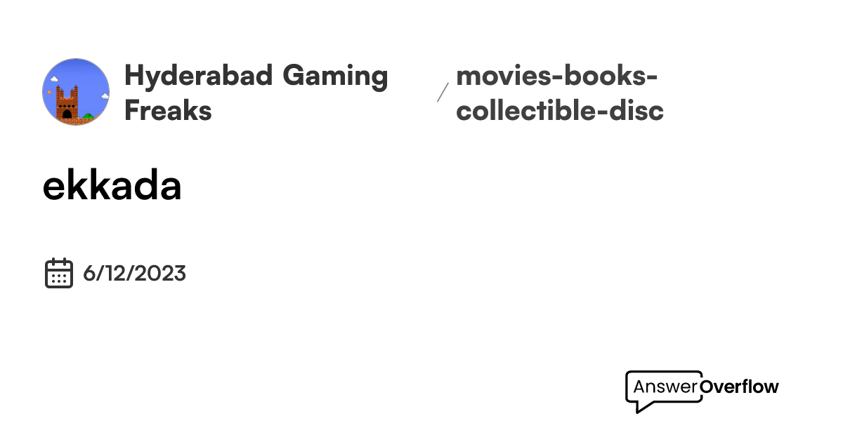 ekkada? - Hyderabad Gaming Freaks!🎮🇮🇳