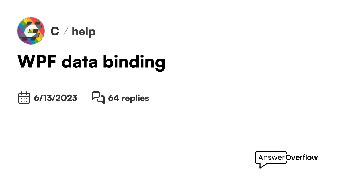 WPF data binding - C#