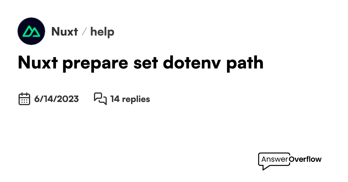 Nuxt prepare set dotenv path - Nuxt