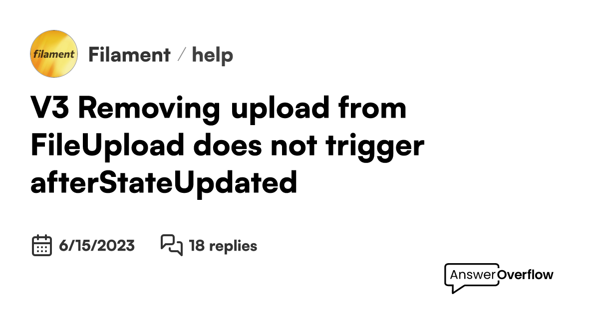 V3 Removing Upload From Fileupload Does Not Trigger