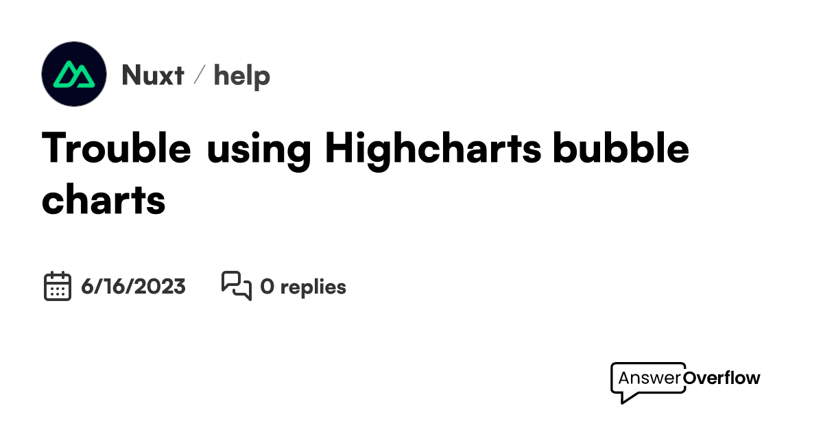 Trouble using Highcharts' bubble charts - Nuxt